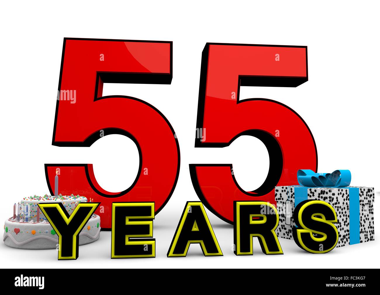 Happy birthday zum 55 geburtstag hi-res stock photography and images ...