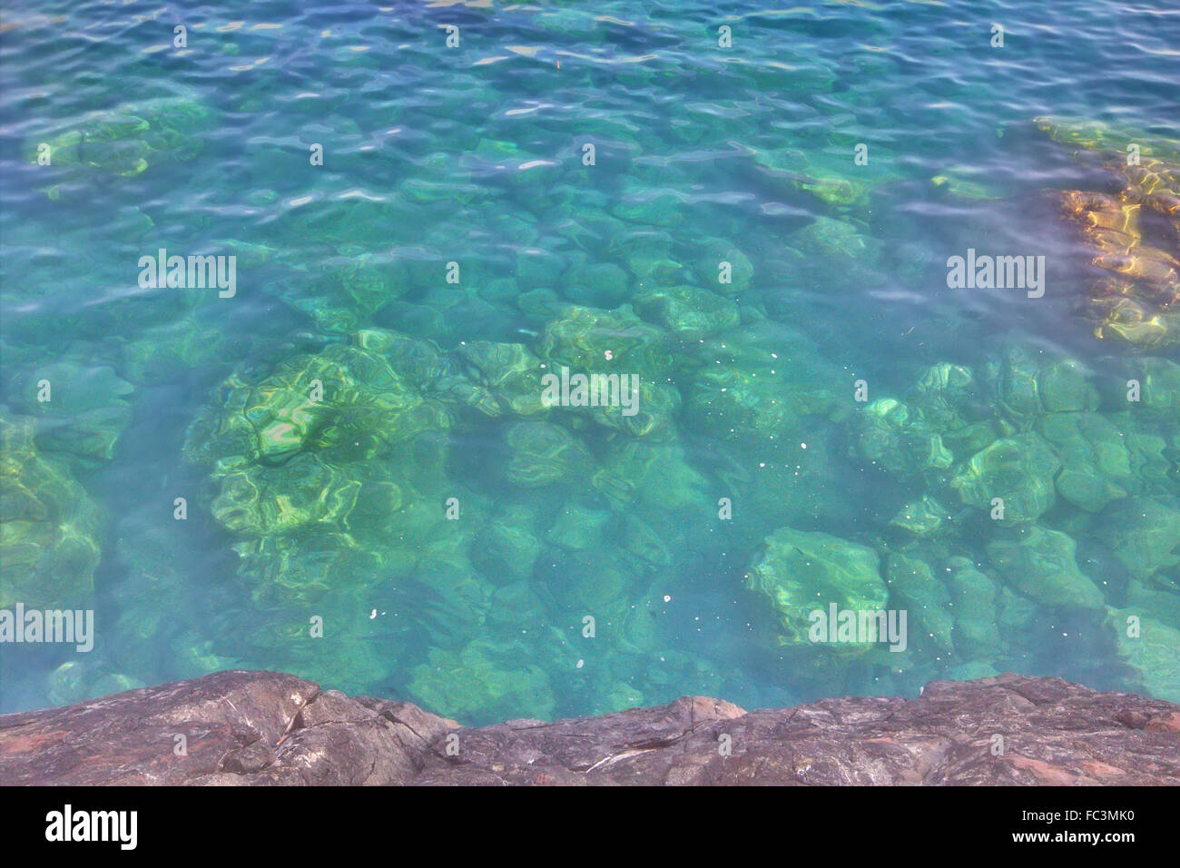 Mediterranean sea with clear water Stock Photo - Alamy