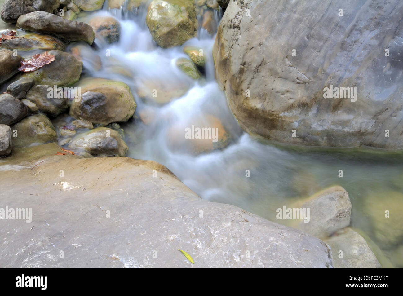 stream in mountains. Unusual top-down view Stock Photo - Alamy