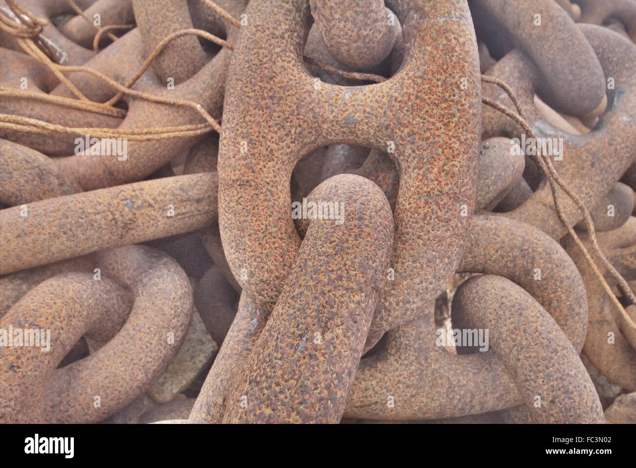 anchor chain from a huge ship Stock Photo - Alamy