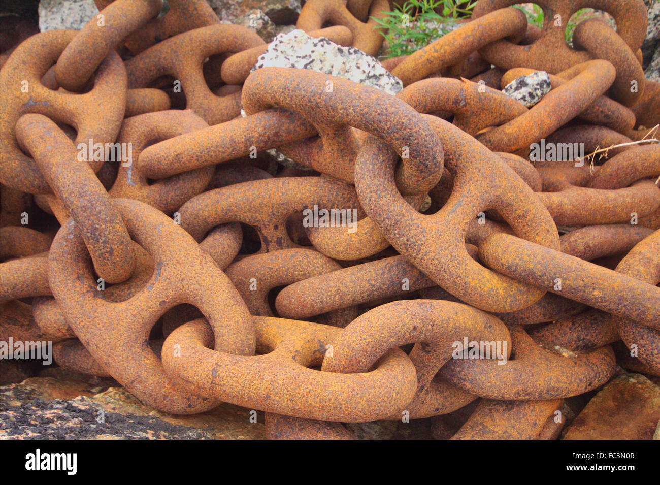 anchor chain from a huge ship Stock Photo - Alamy