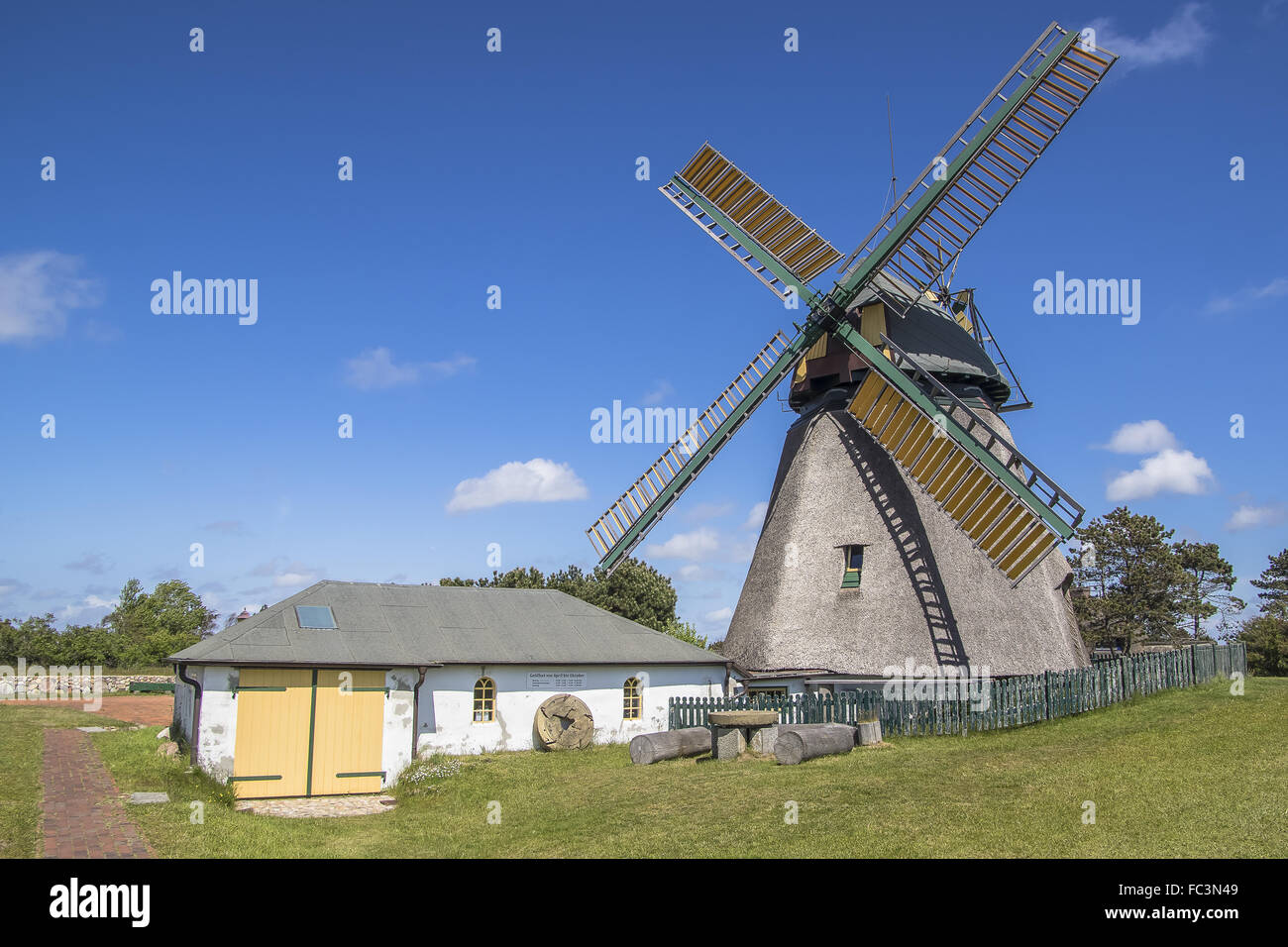 Windmill with local museum Stock Photo - Alamy