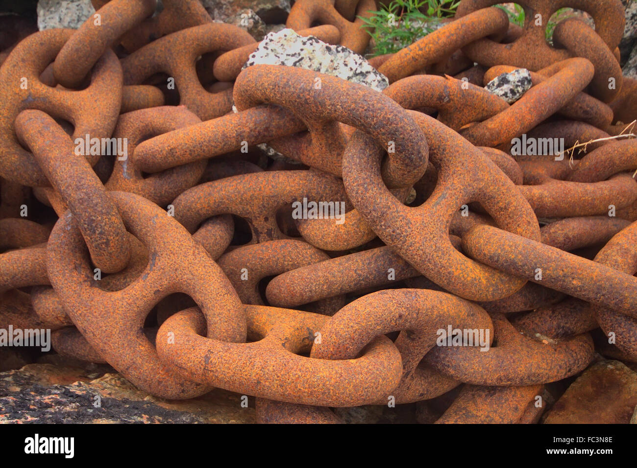anchor chain from a huge ship Stock Photo - Alamy