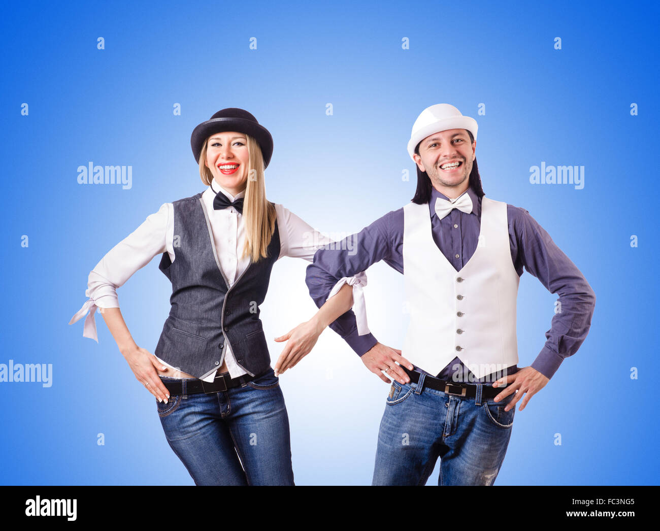 Pair in funny love concept Stock Photo - Alamy