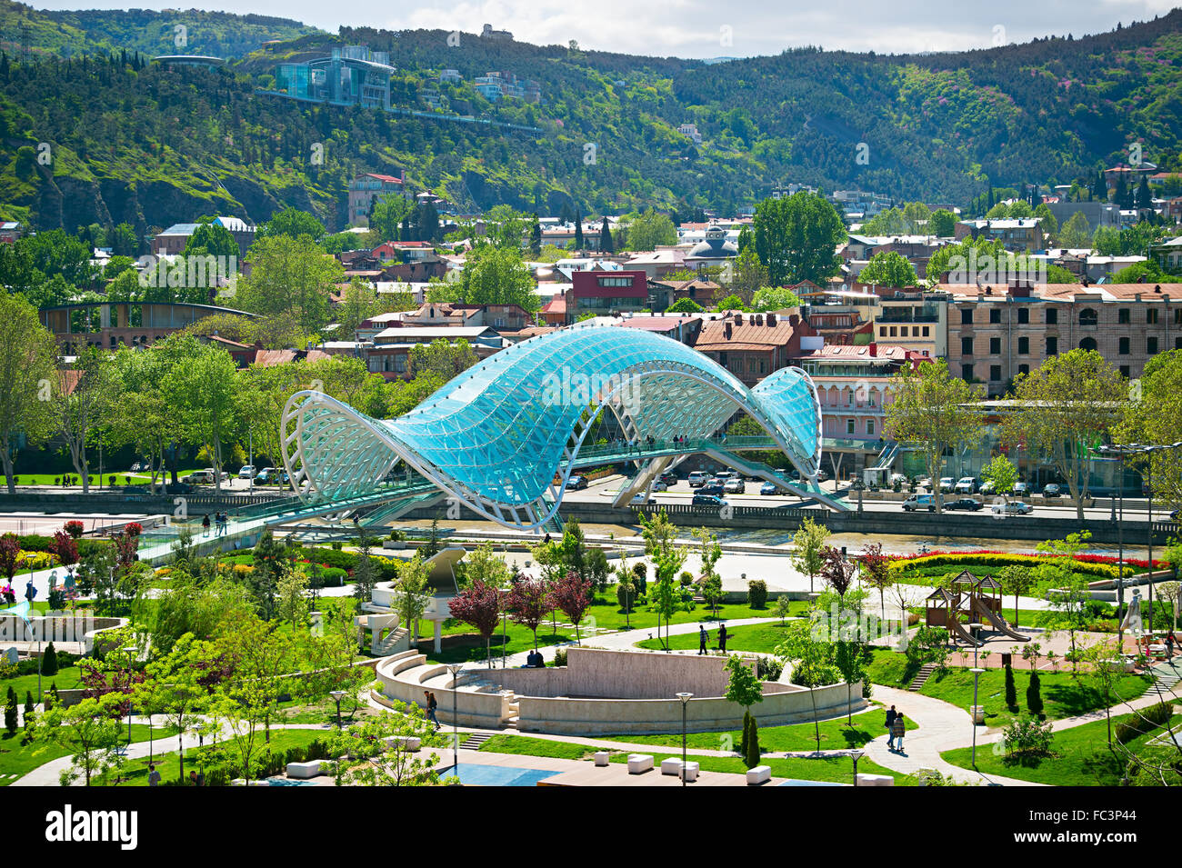Peace Bridge, Tbilisi, Georgia Stock Photo - Alamy