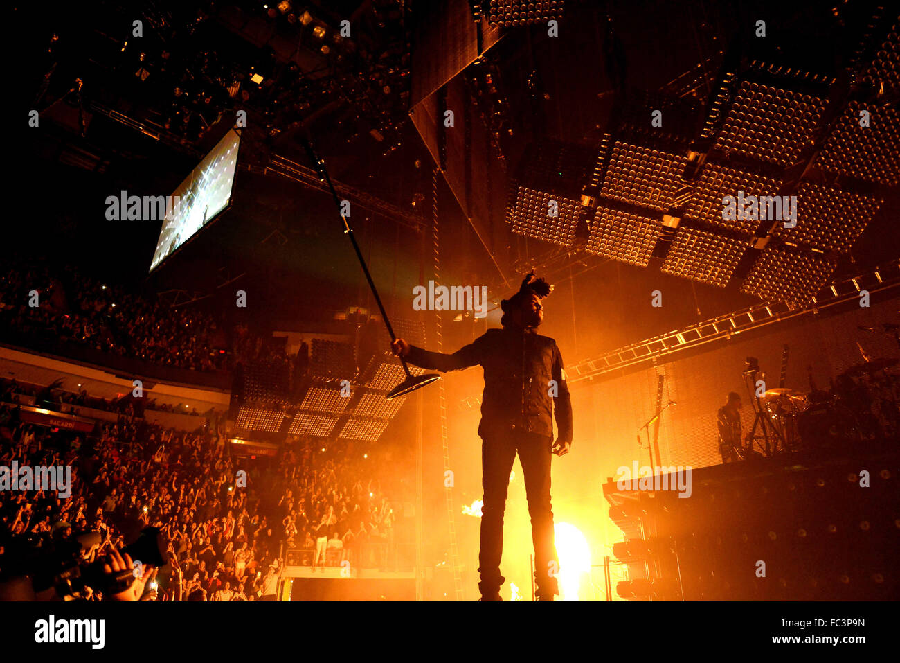 The Weeknd performs live in concert during 'The Madness Tour' at ...