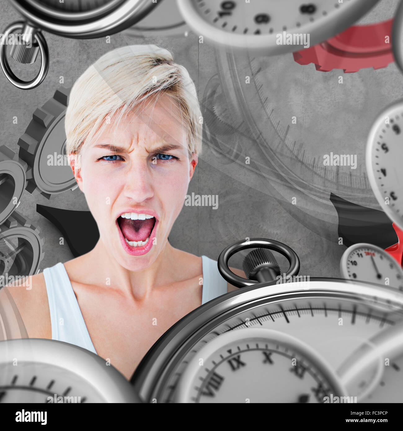 Mechanic woman angry hi-res stock photography and images - Alamy