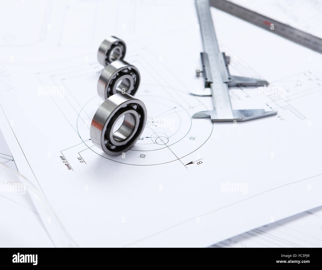 construction drafts and tools on the table Stock Photo - Alamy