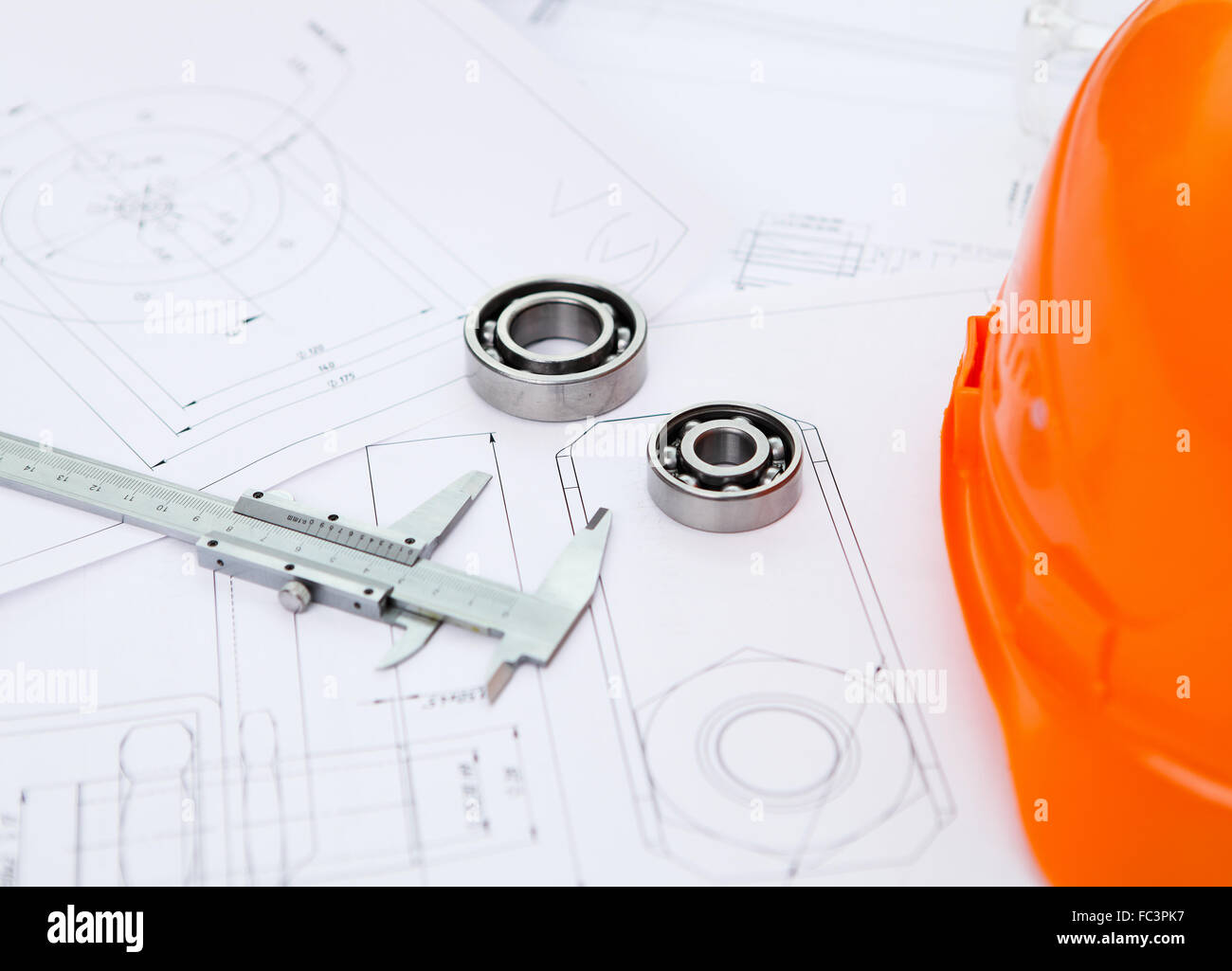 construction drafts and tools on the table Stock Photo - Alamy