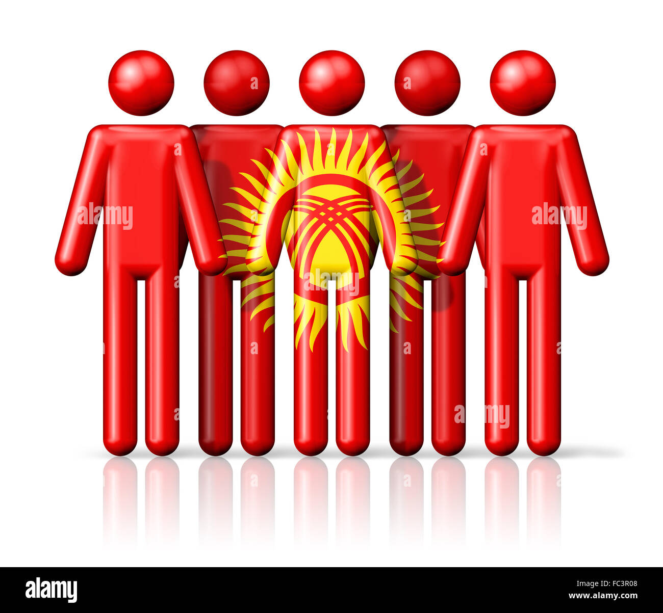 Flag kyrgyzstan on background Cut Out Stock Images & Pictures - Alamy