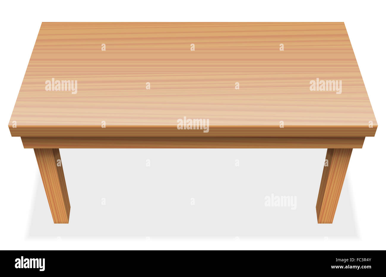 Long table with wooden texture - perspective view from above ...