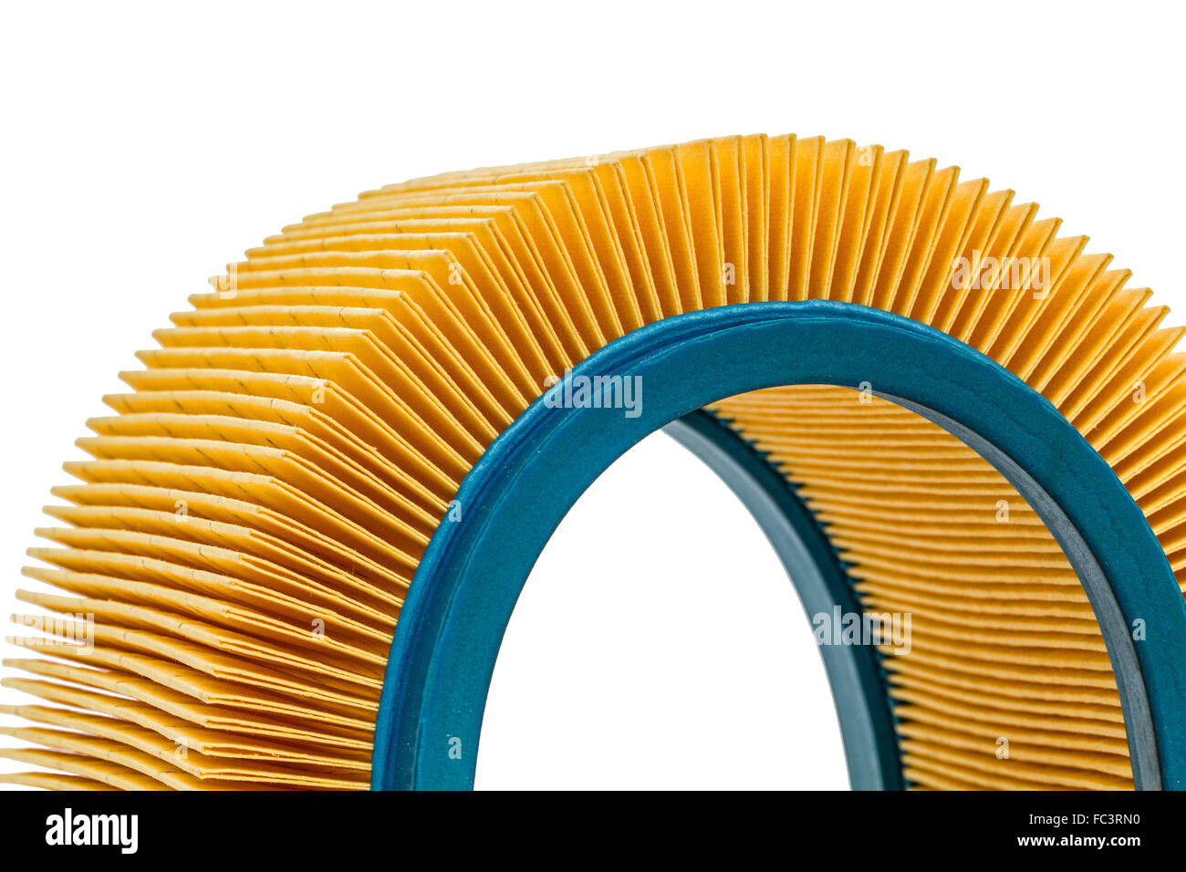 Car filter close-up, auto spare part, isolated on white background ...