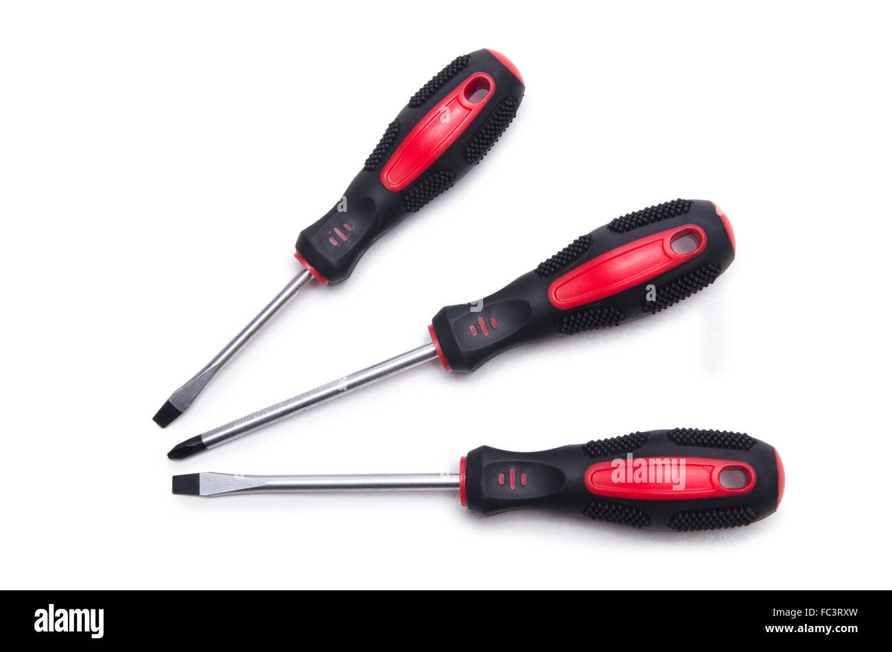 Screwdriver set isolated on the white background Stock Photo - Alamy