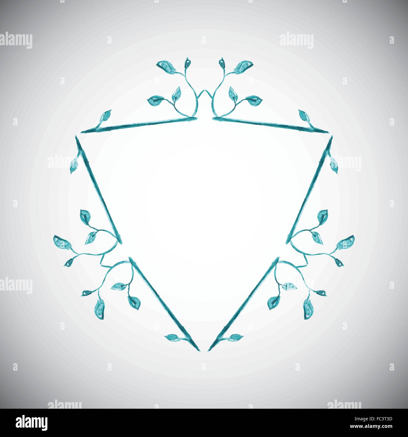 Watercolor geometric frame hi-res stock photography and images - Alamy