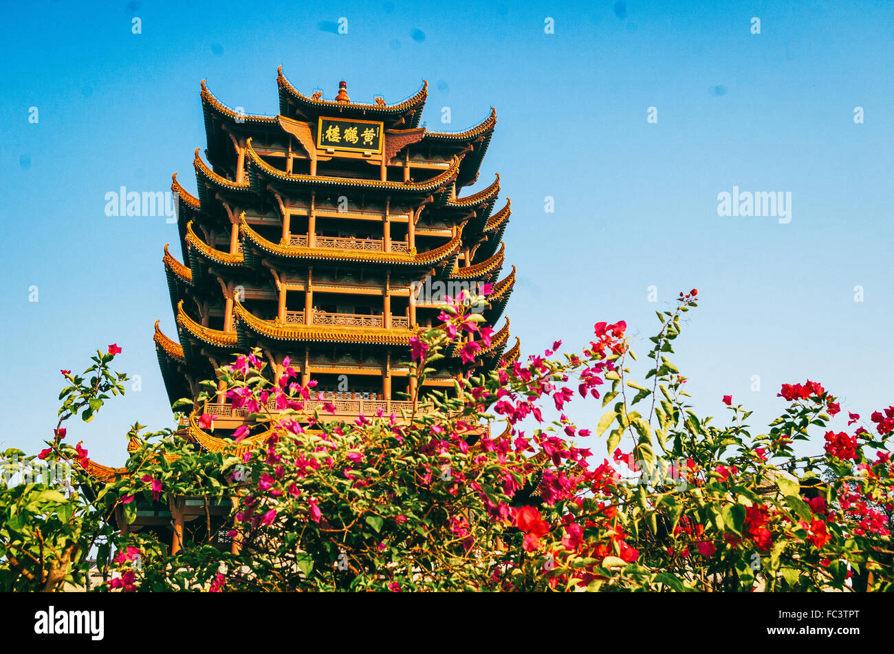 yellow crane tower in wuhan China Stock Photo - Alamy