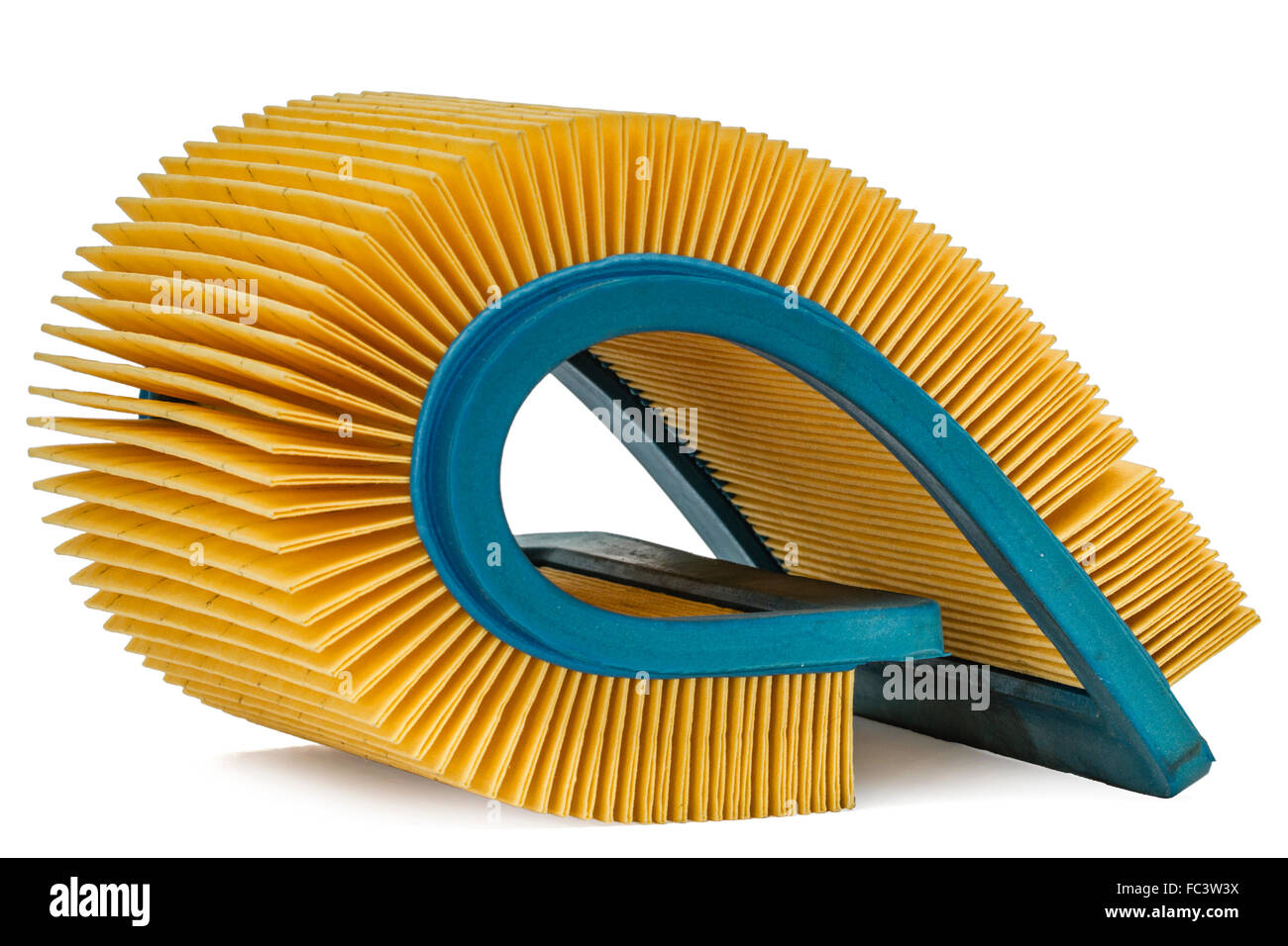 Car filter close-up, auto spare part, isolated on white background ...