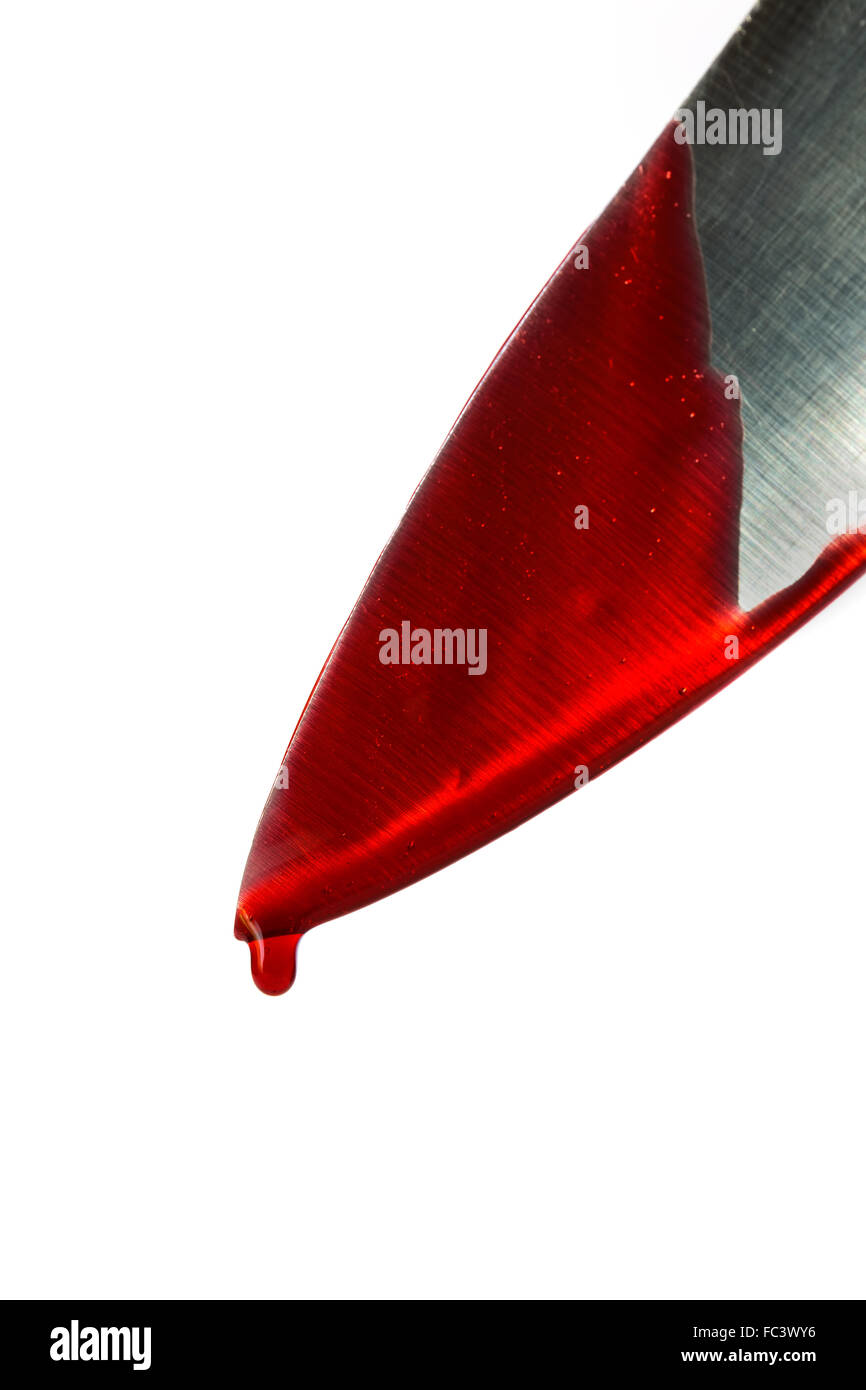 Dripping blood knife hi-res stock photography and images - Alamy