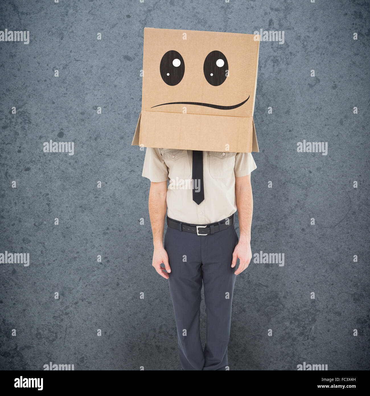 Confused businessman cardboard box on hi-res stock photography and ...