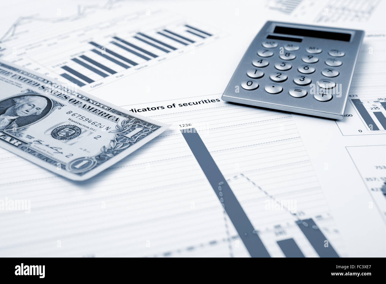 financial charts and graphs on the table Stock Photo - Alamy