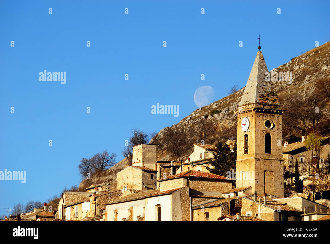 Calascio, Abruzzo, italy. Calascio is a small and beautiful village in ...