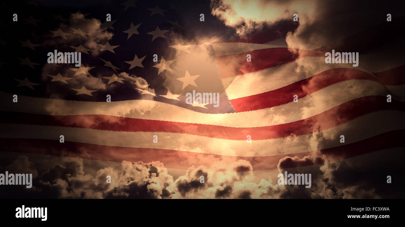 Rippling american flag hi-res stock photography and images - Alamy