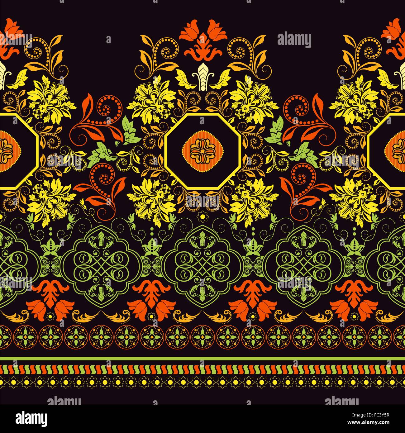 Bright colorful striped floral pattern Stock Vector Image & Art - Alamy