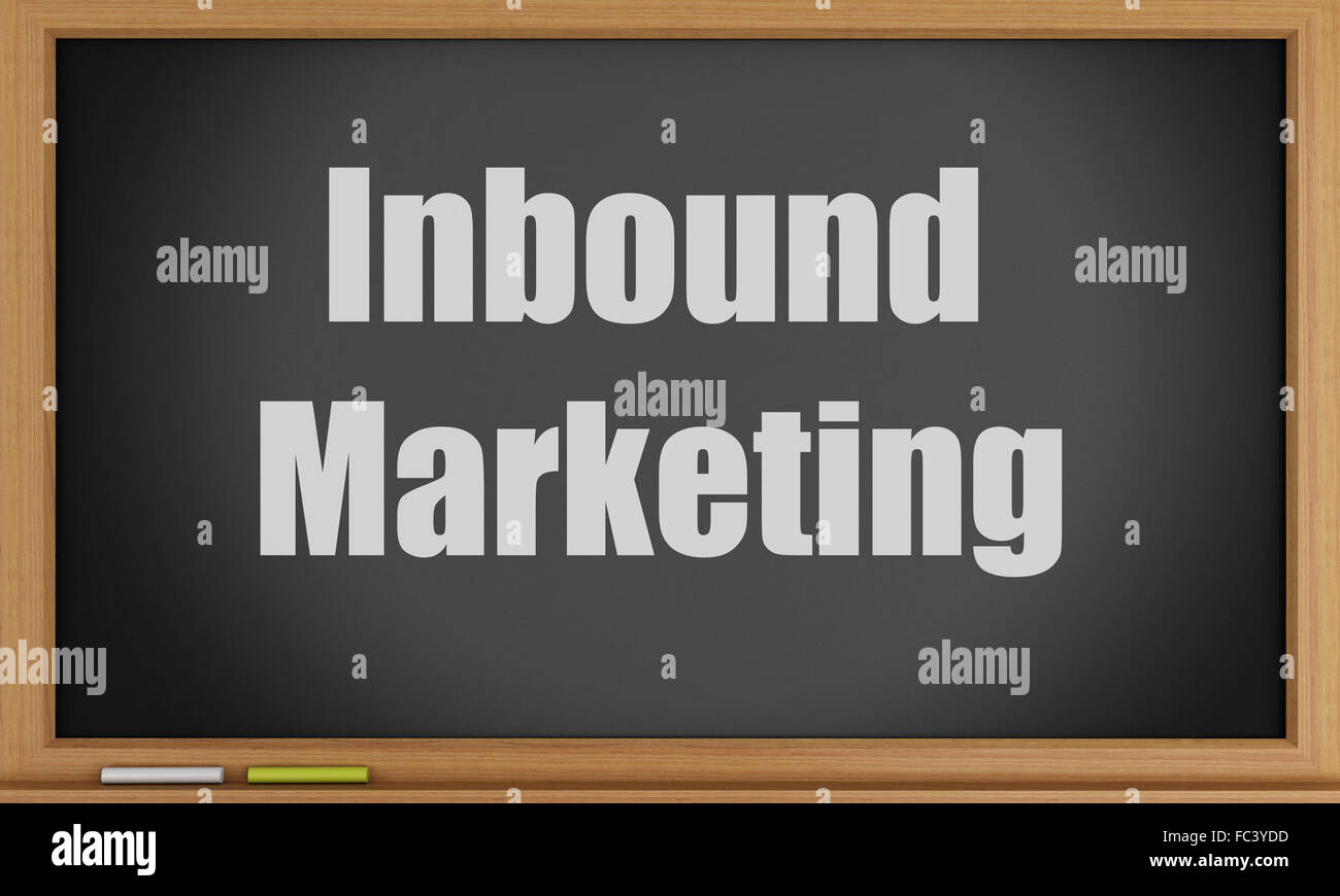 3d Inbound Marketing text on blackboard Stock Photo - Alamy