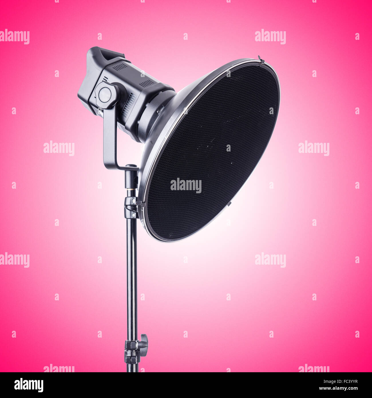 Studio light stand against the gradient Stock Photo - Alamy