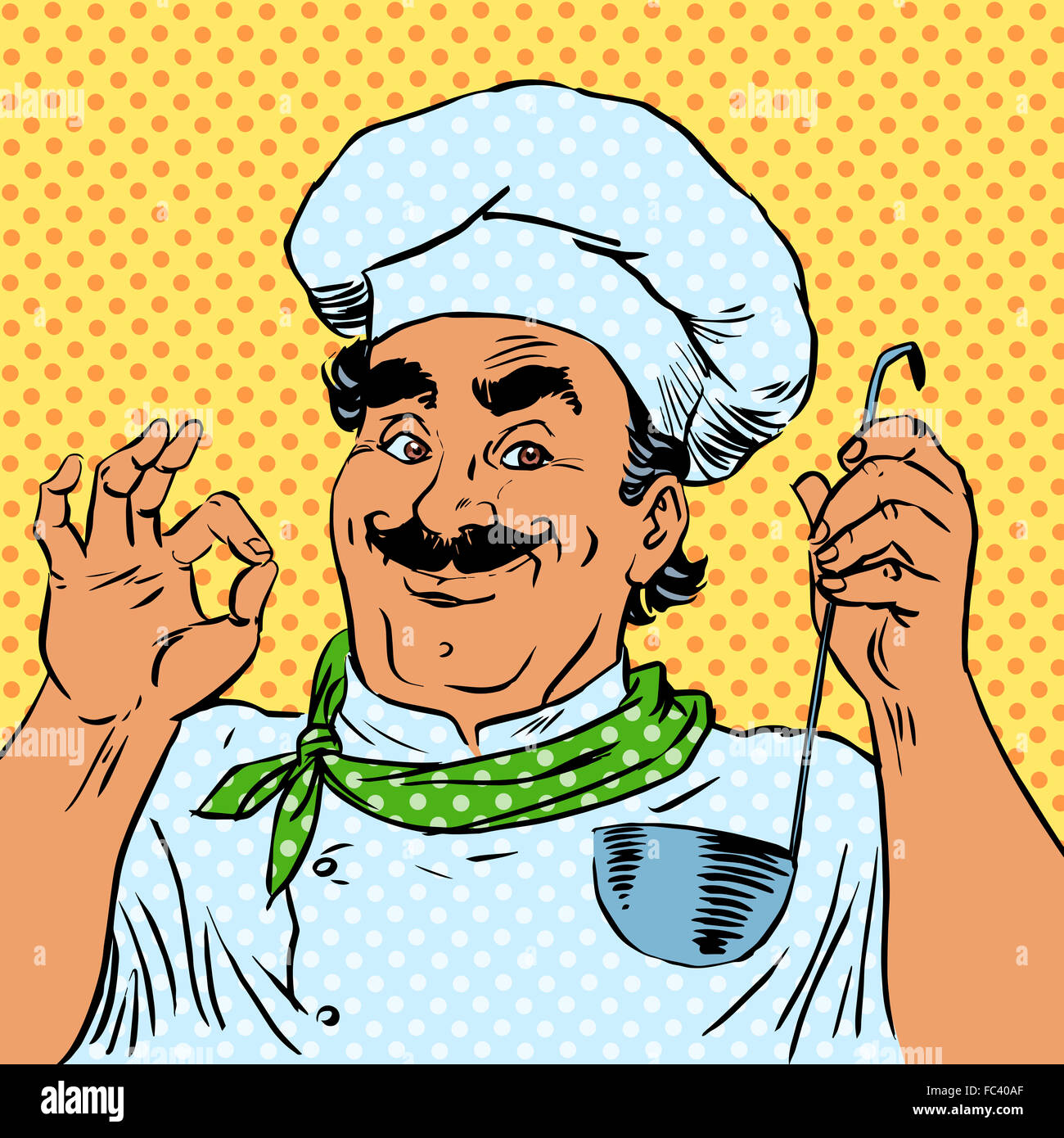 Cartoon italian chef mustache hi-res stock photography and images - Alamy