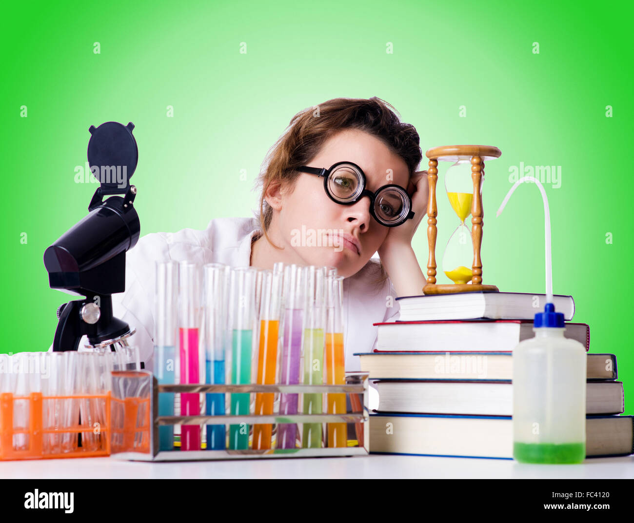 Crazy woman chemist in lab hi-res stock photography and images - Alamy