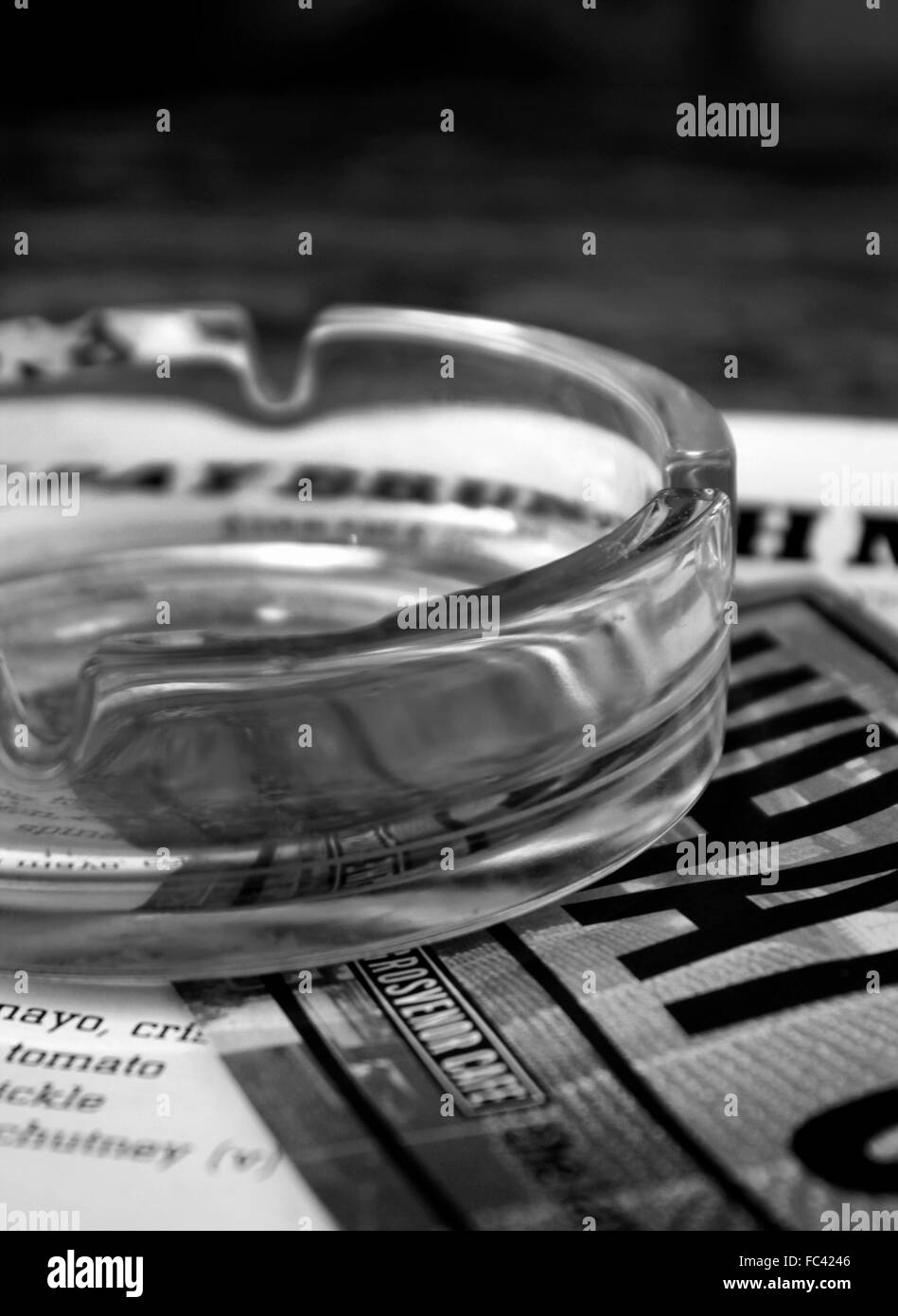 Ash tray at a restaurant Stock Photo - Alamy