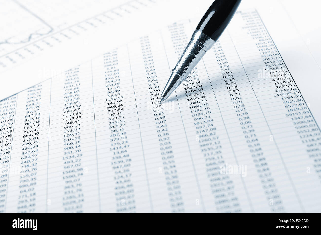 Charts and graphs of sales - a symbol of successful corporate business ...