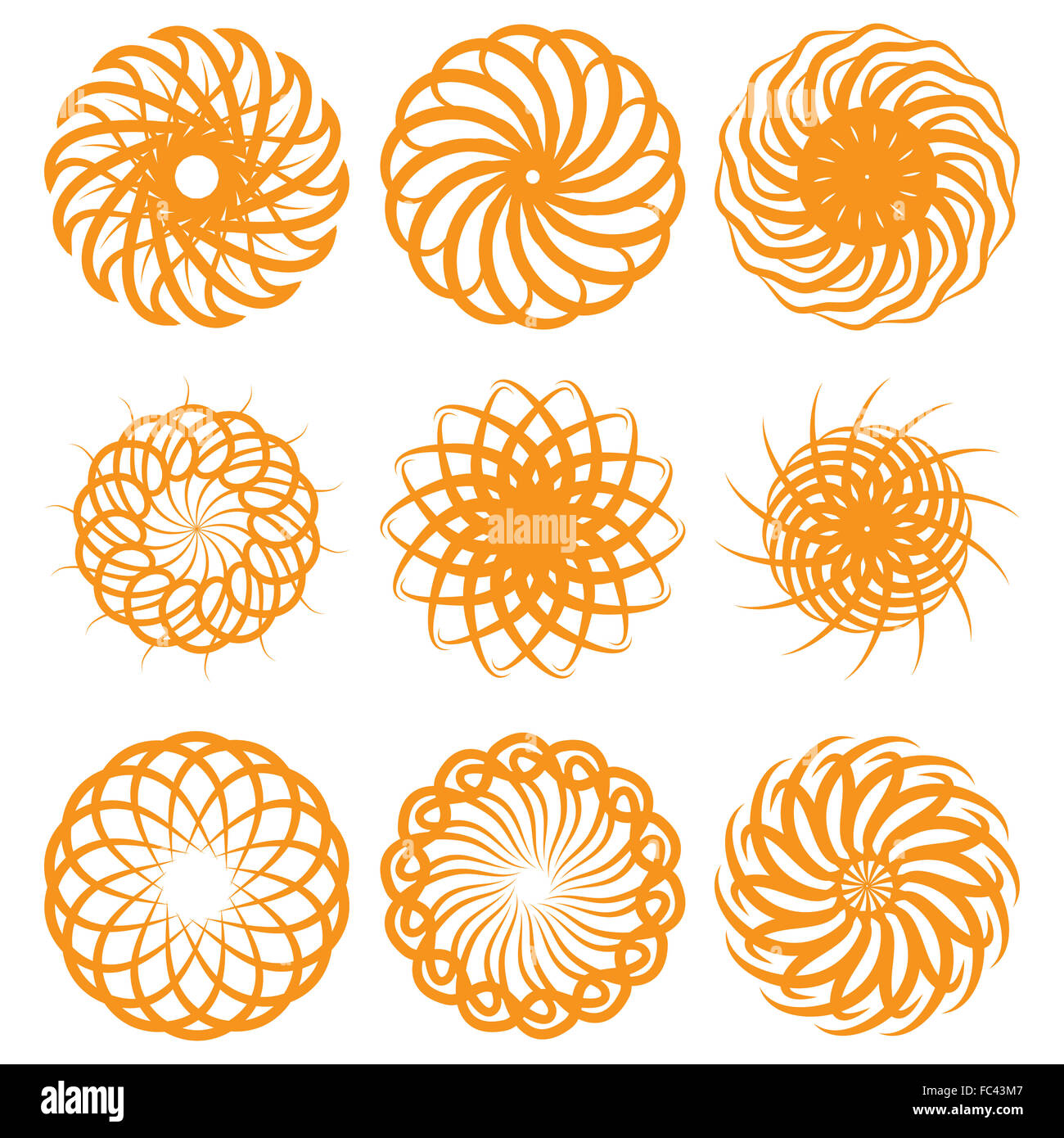 Abstract vector round lace Cut Out Stock Images & Pictures - Alamy