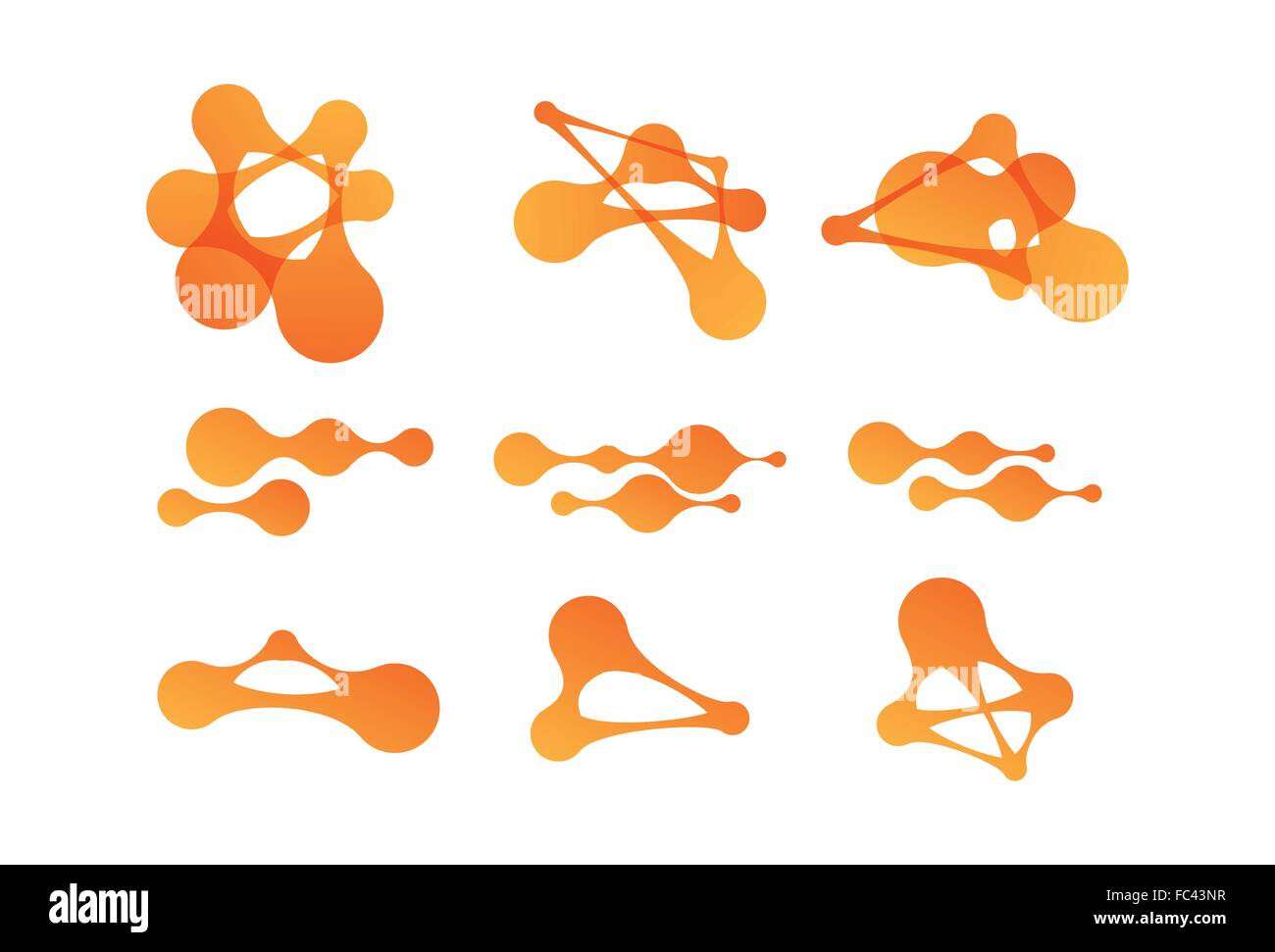 Atomic model icons set hi-res stock photography and images - Alamy