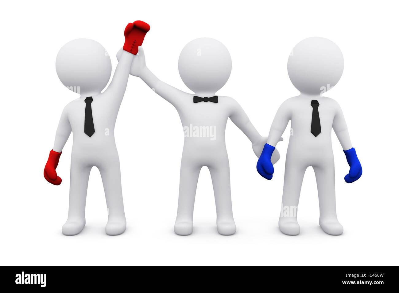 3D man taking part in box competetion Stock Photo - Alamy