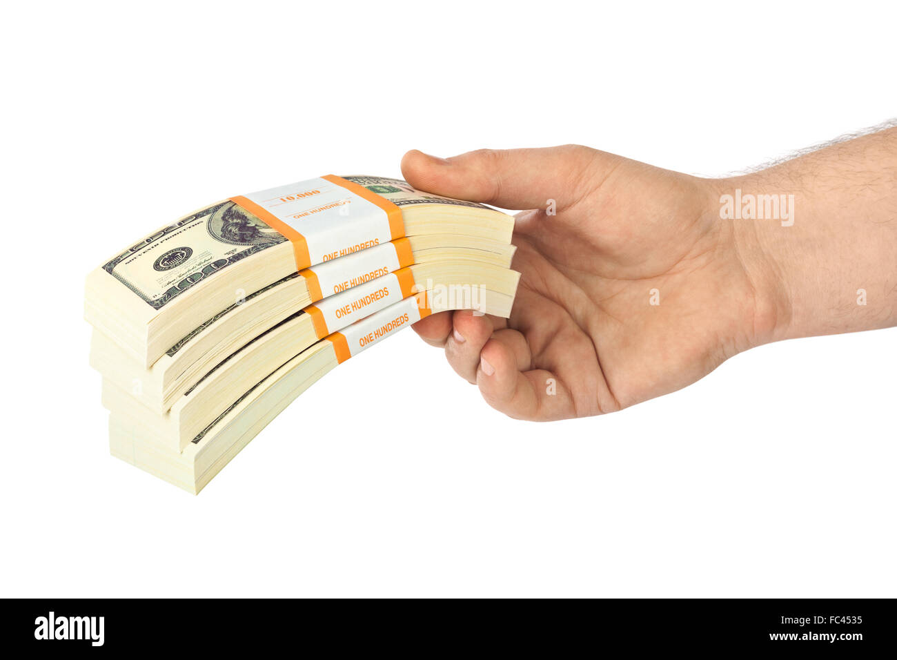 Hand with money Stock Photo - Alamy