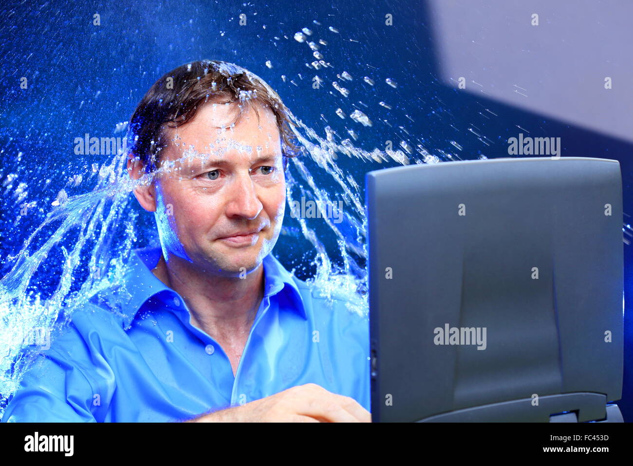shower with computer Stock Photo - Alamy