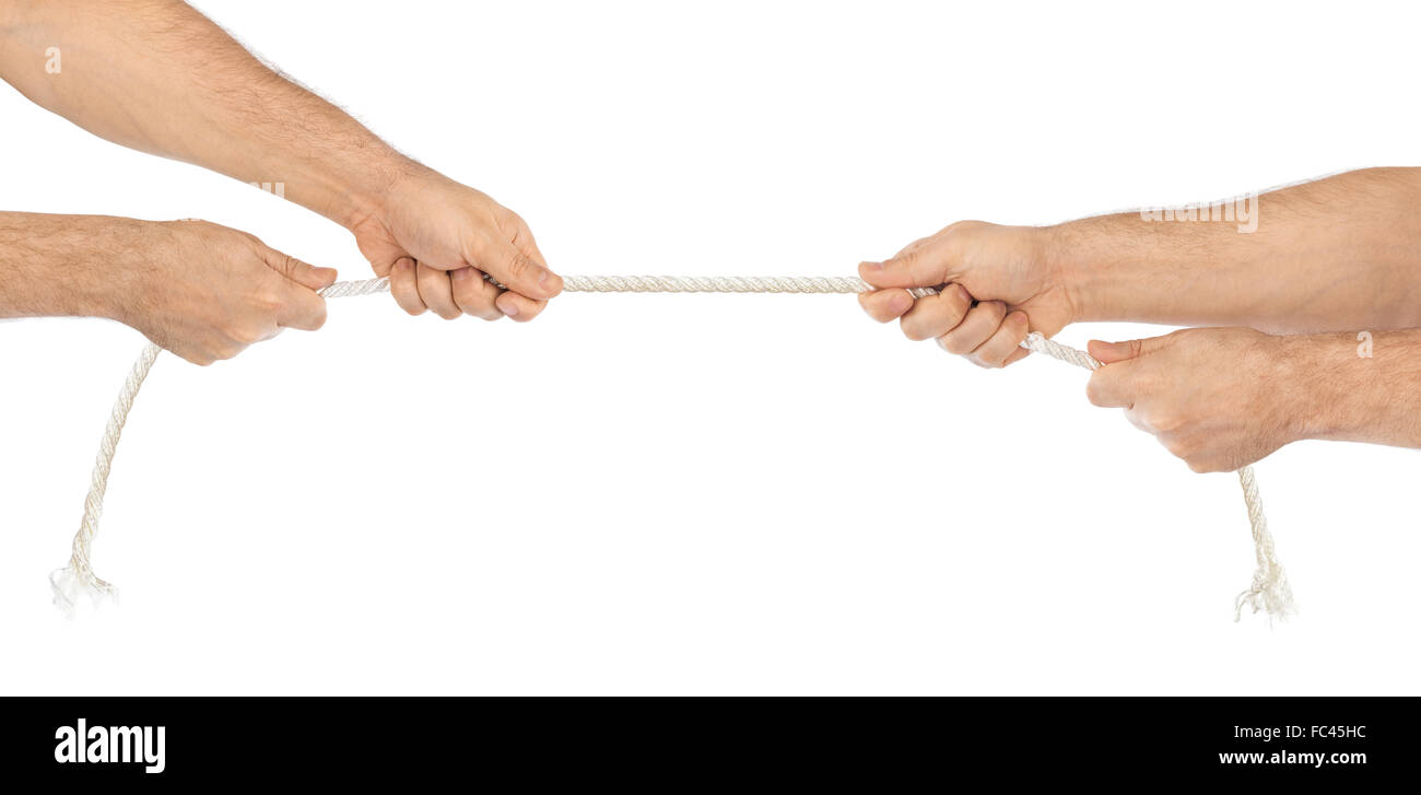 Hands and rope Stock Photo - Alamy