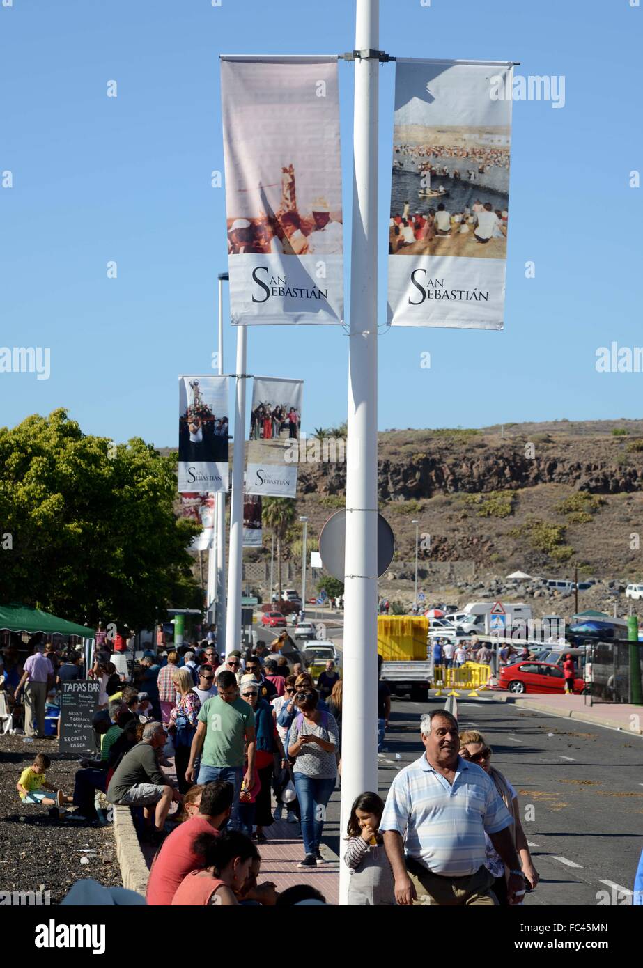La Caleta, Costa Adeje, Tenerife. 20th January, 2016. Festival of San Sebastian – La Caleta ...