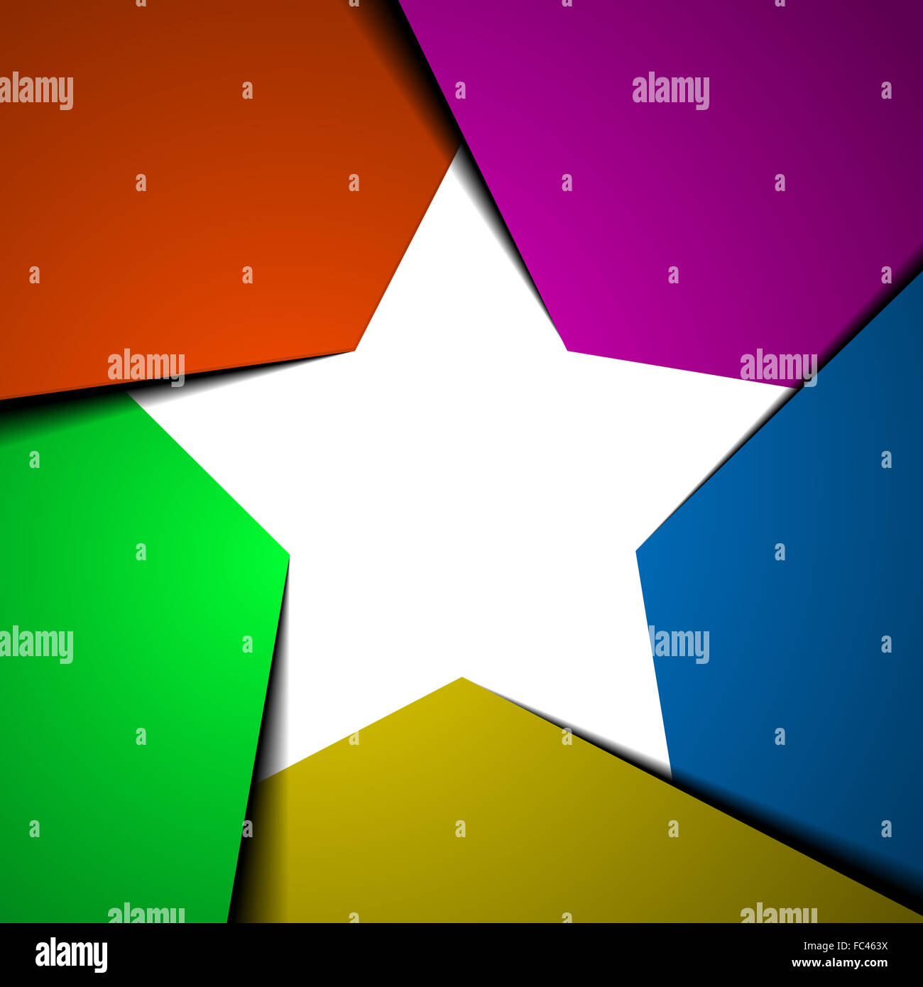 five points star infographic Stock Photo - Alamy