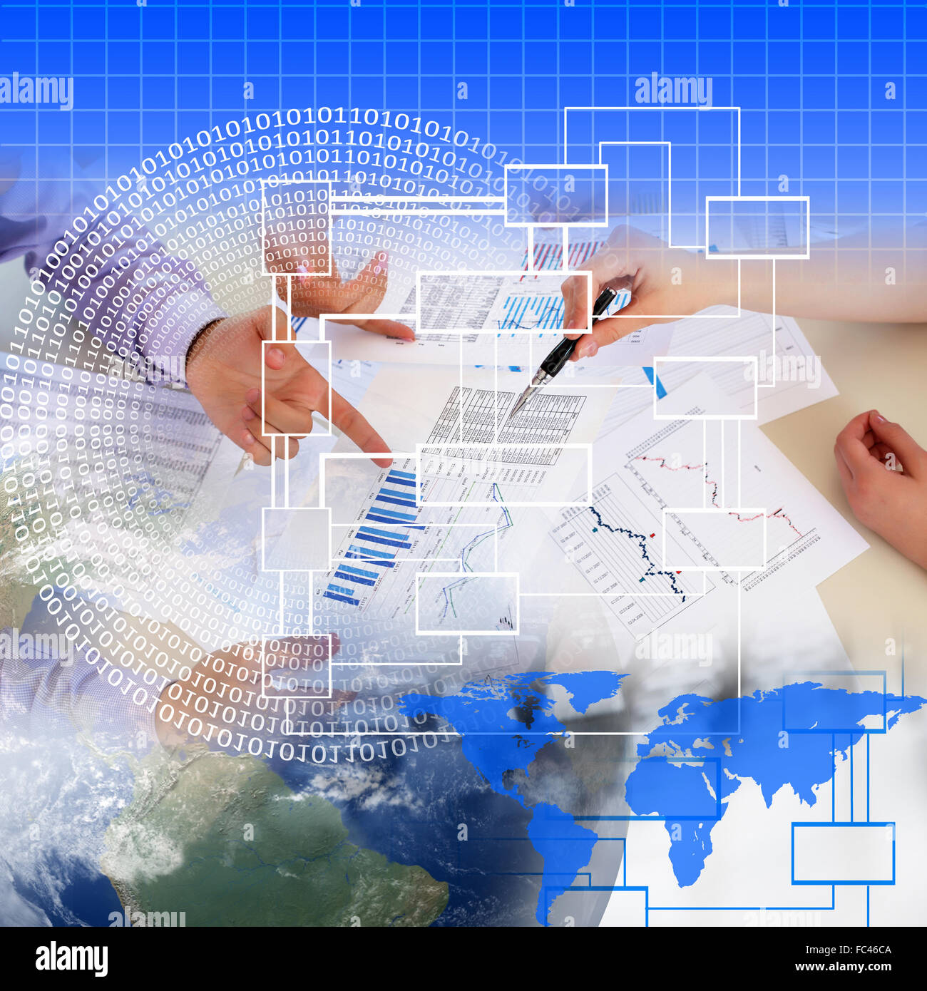 Business collage with financial and business charts and graphs Stock ...