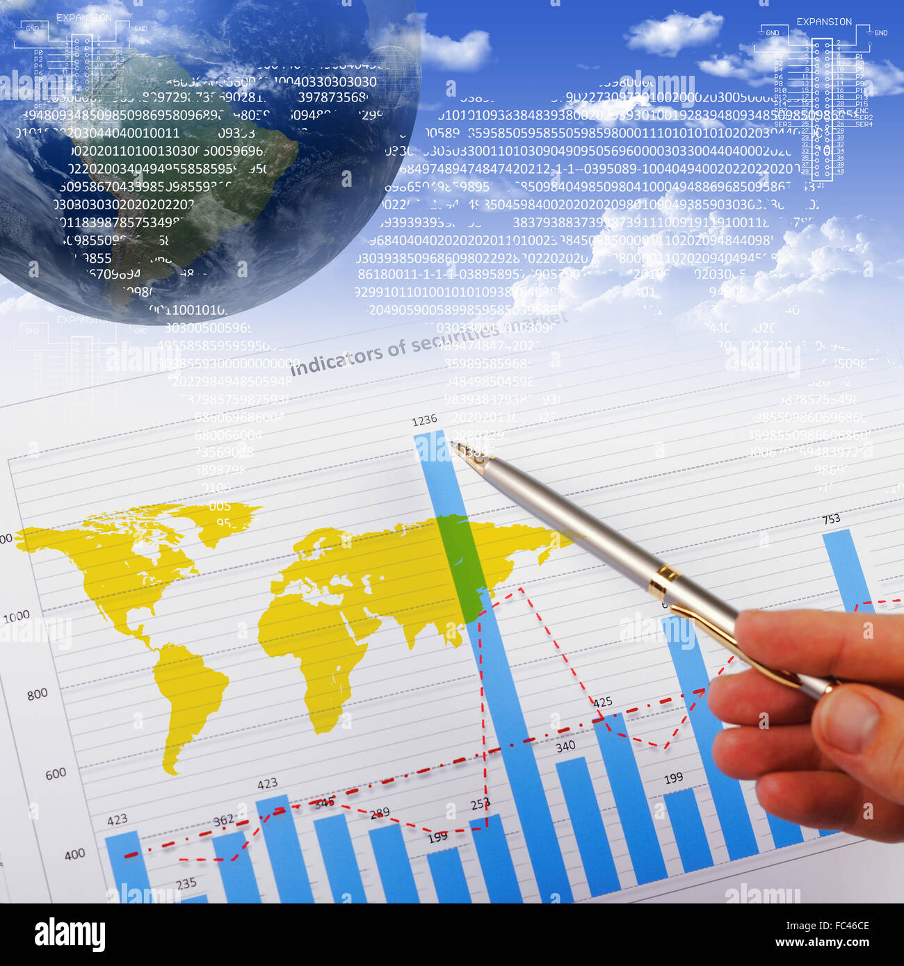 Business collage with financial and business charts and graphs Stock ...