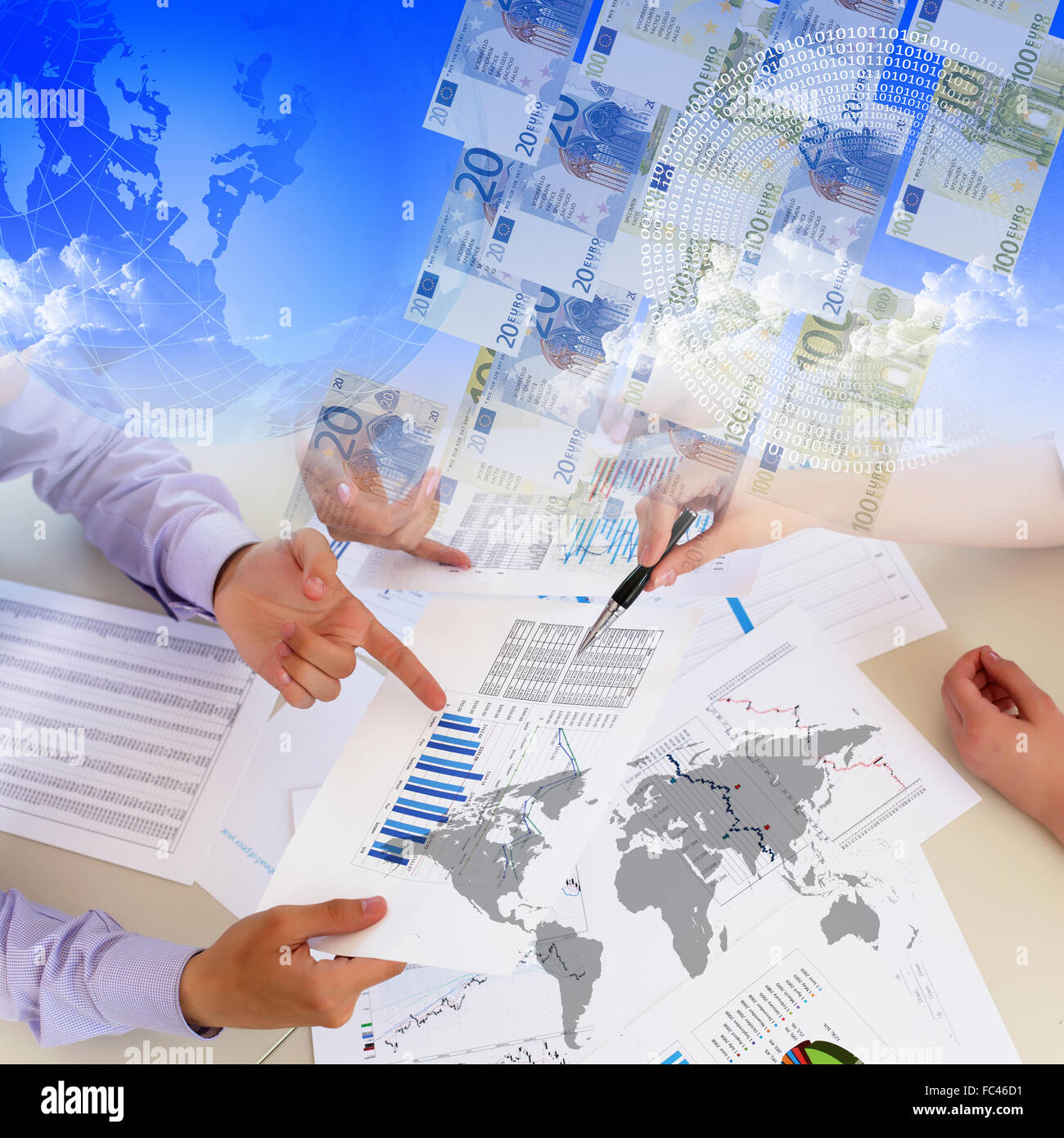 Business collage with financial and business charts and graphs Stock ...