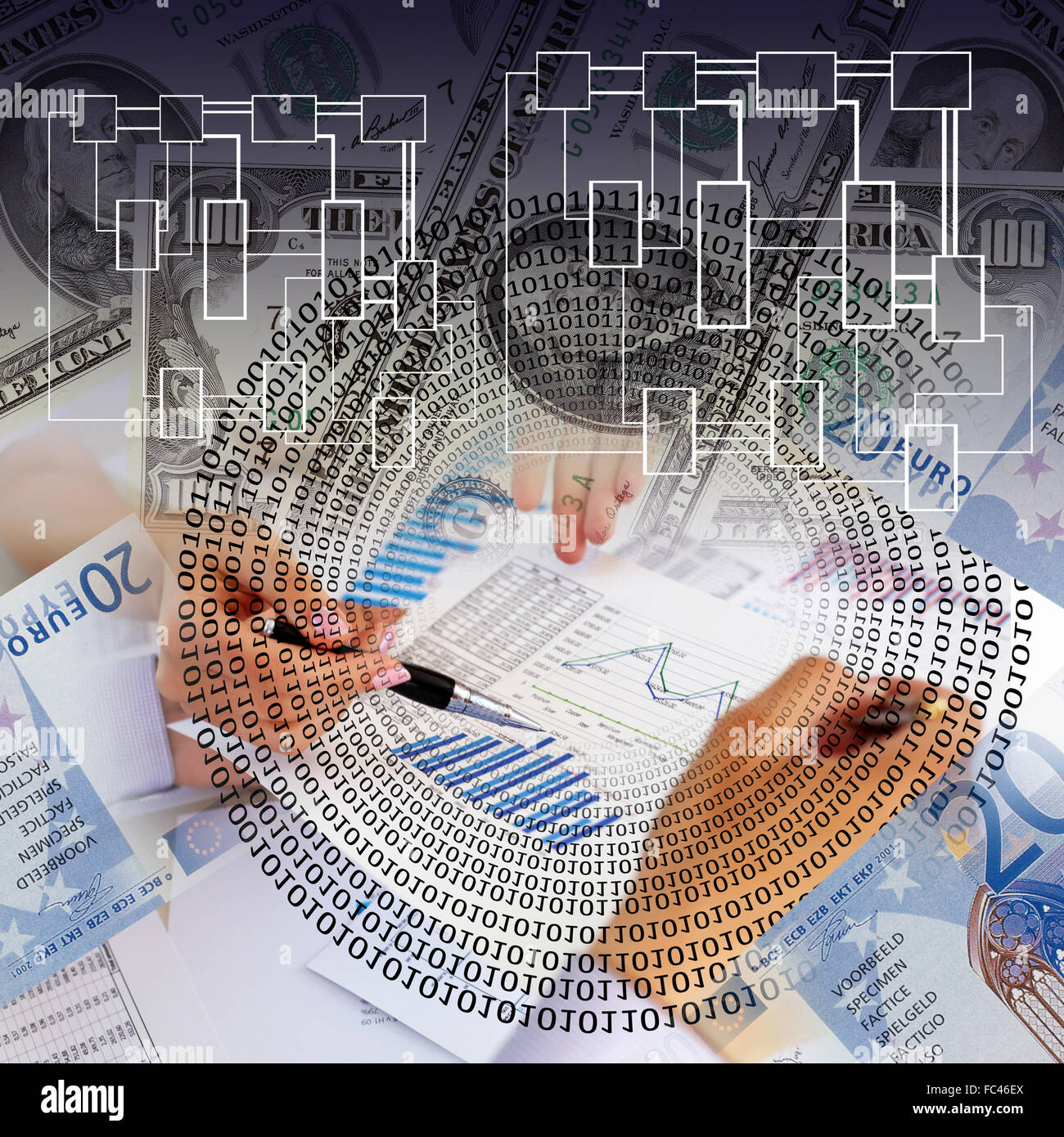 Business collage with financial and business charts and graphs Stock ...