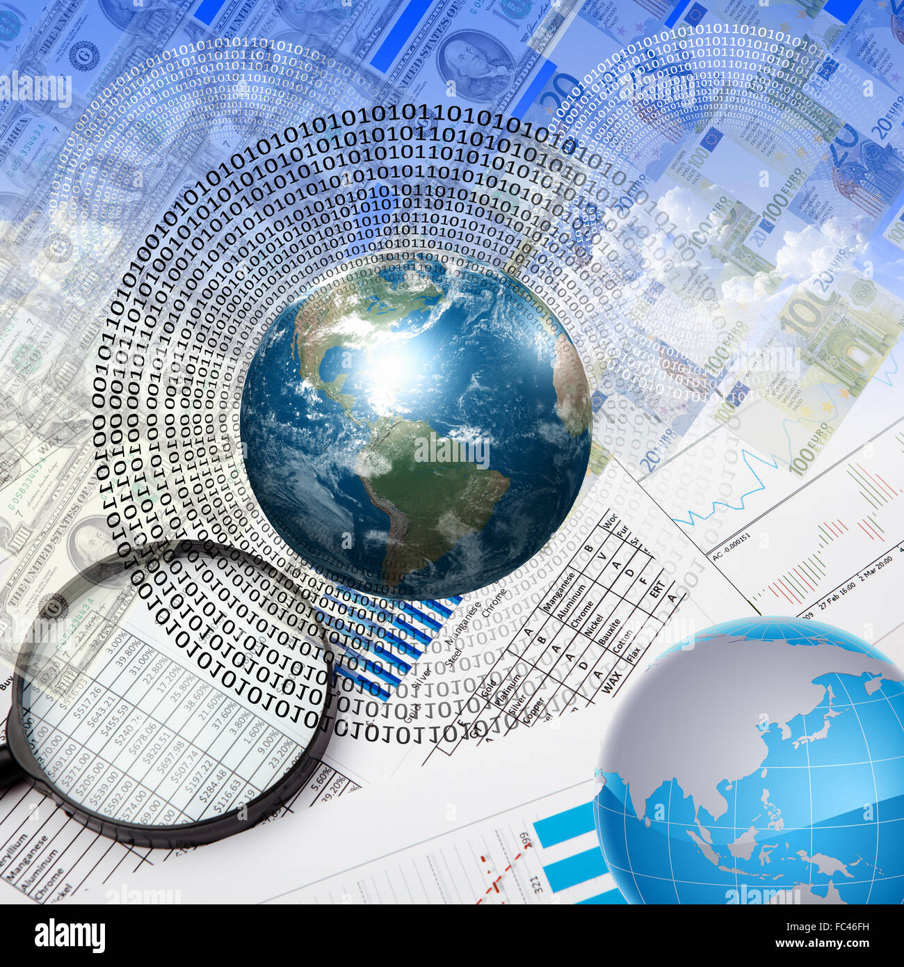 Business collage with financial and business charts and graphs Stock ...