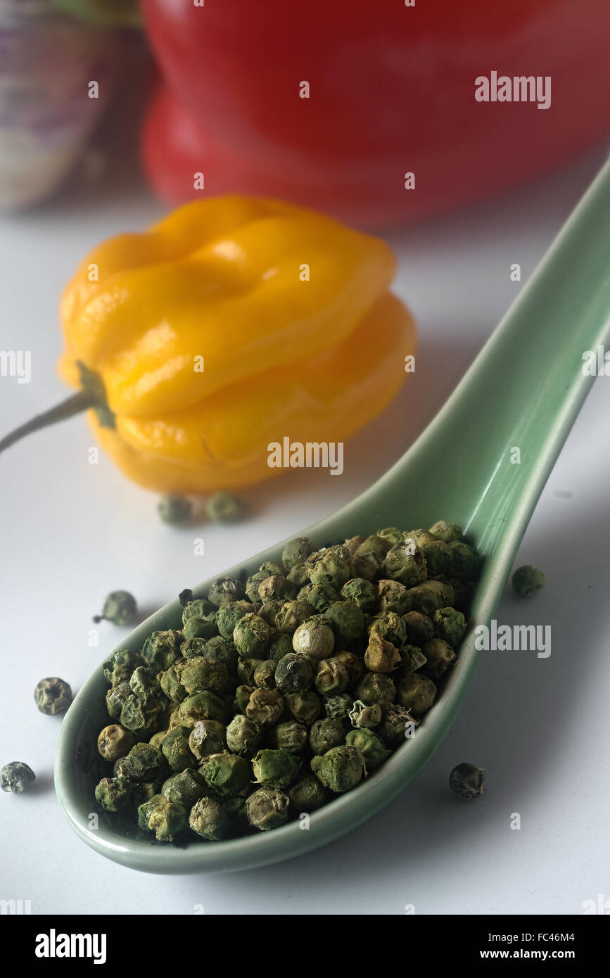 Dried Green Pepper Stock Photo - Alamy