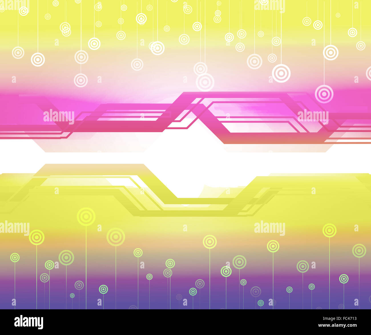 Colourful abstract illustration background with different elements ...