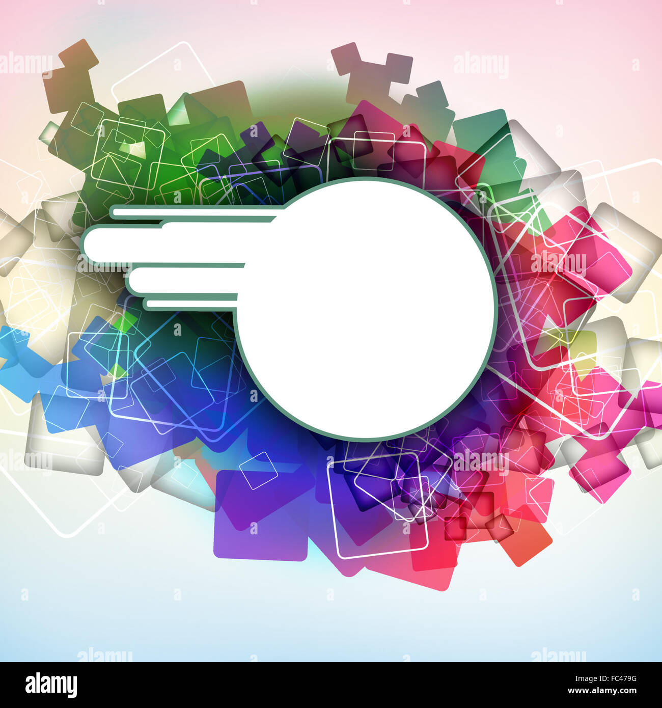 Colourful abstract illustration background with different elements ...