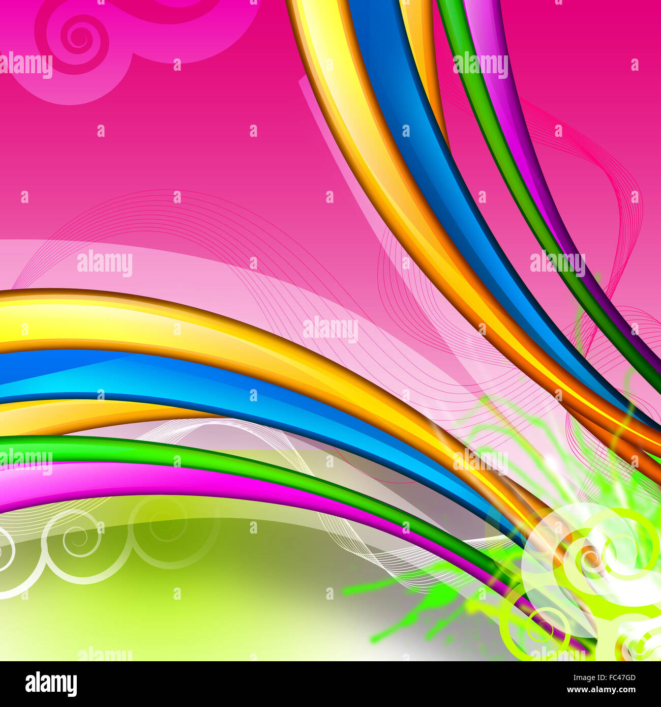 Colourful abstract illustration background with different elements ...