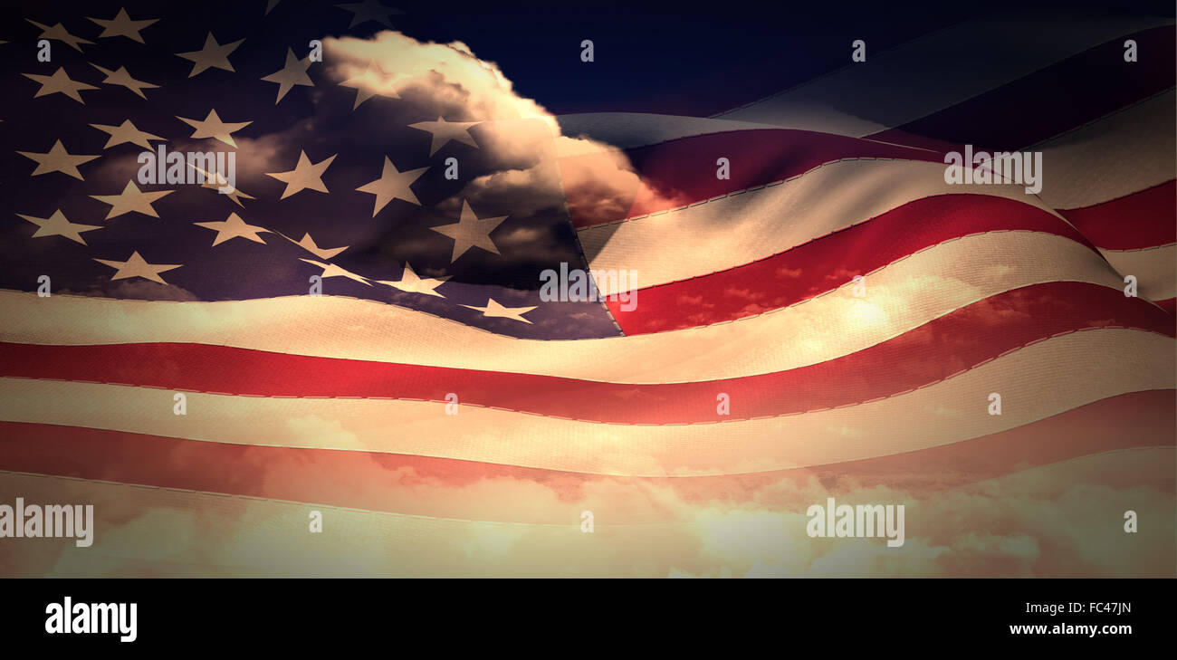 Rippling american flag hi-res stock photography and images - Alamy